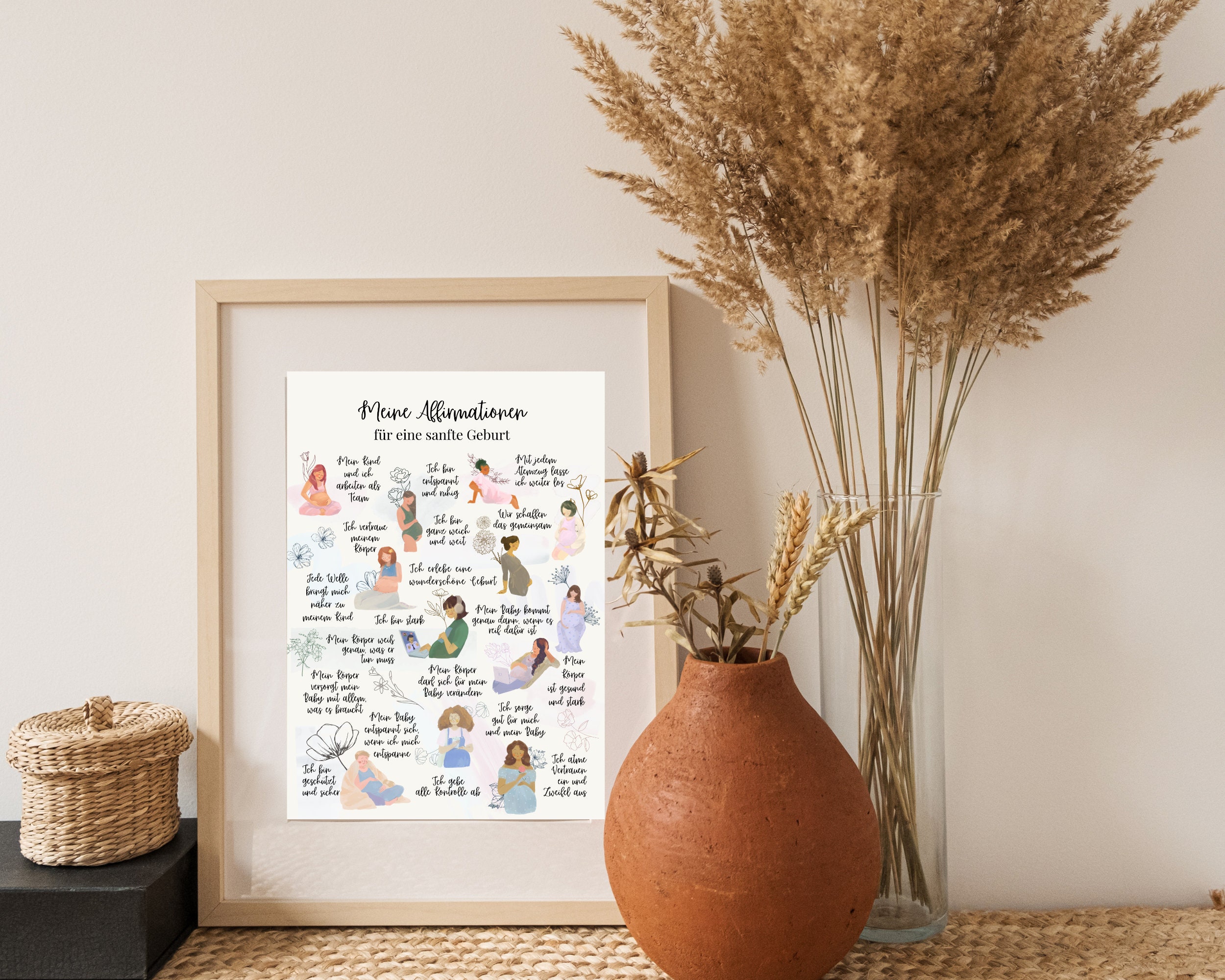 Poster mit Affirmationen für Schwangere, Hebammen und Doulas ...