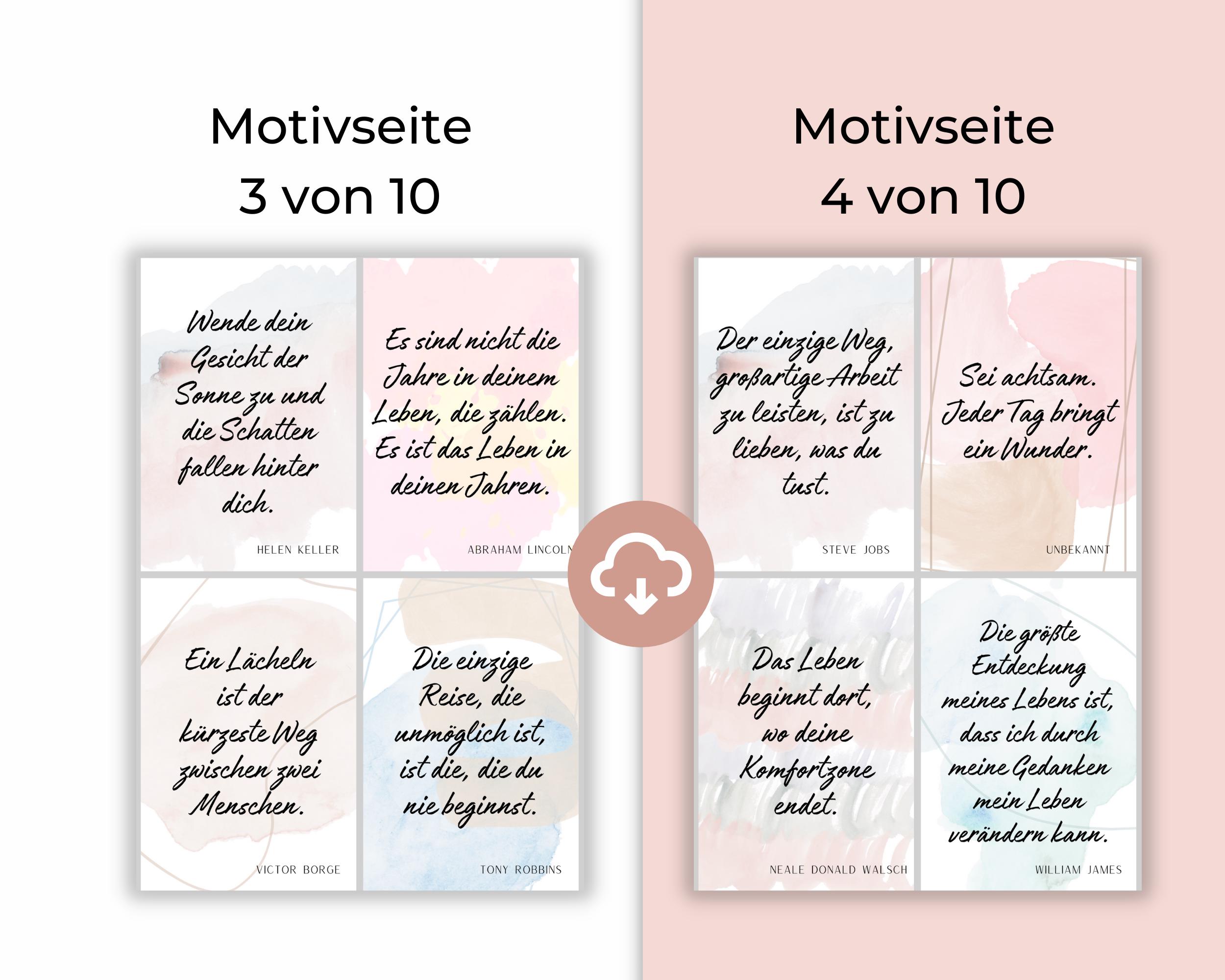 40 positive Sprüche zum Ausdrucken, Sammlung positive Zitate Motivation ...