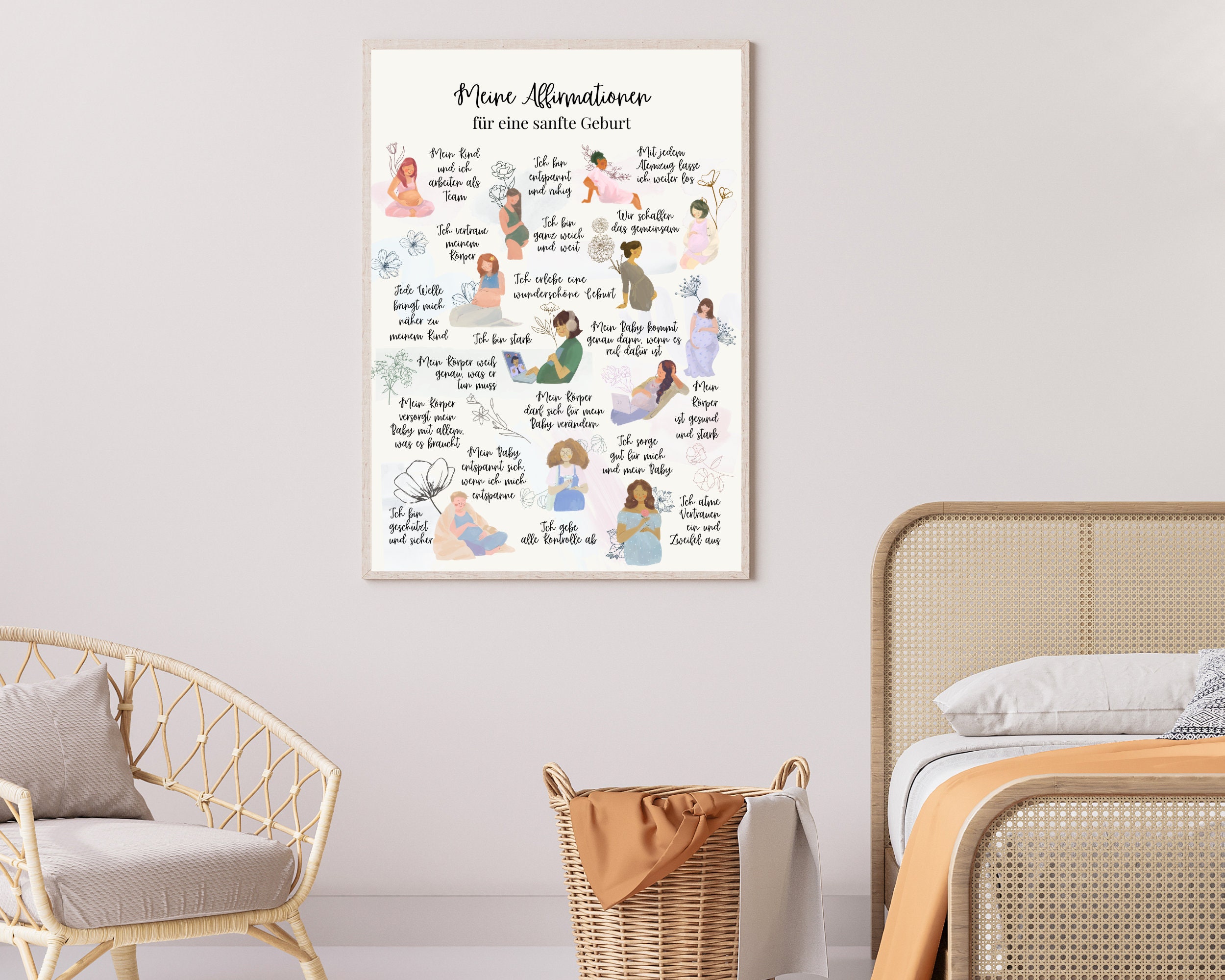 Poster mit Affirmationen für Schwangere, Hebammen und Doulas ...