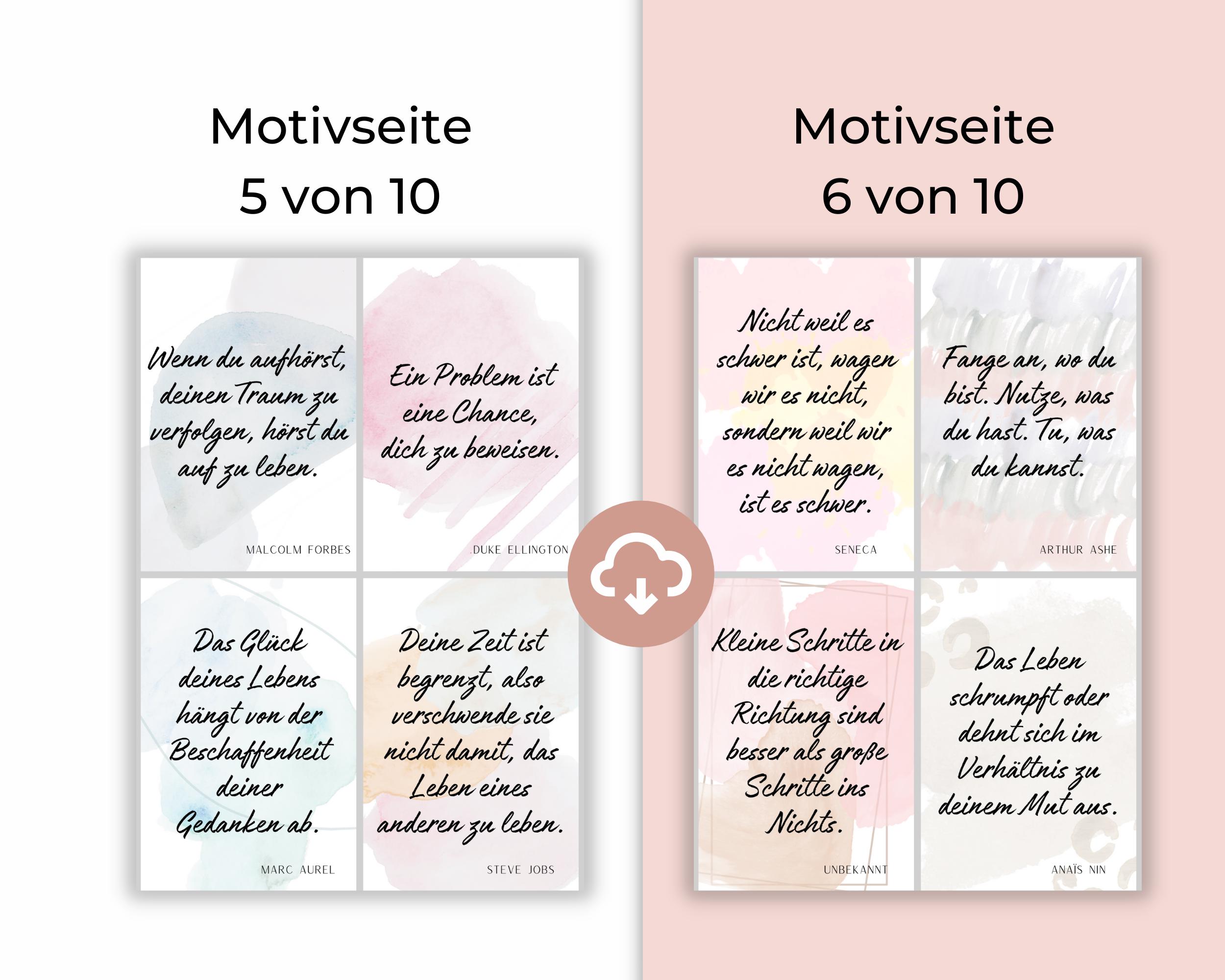 40 positive Sprüche zum Ausdrucken, Sammlung positive Zitate Motivation ...