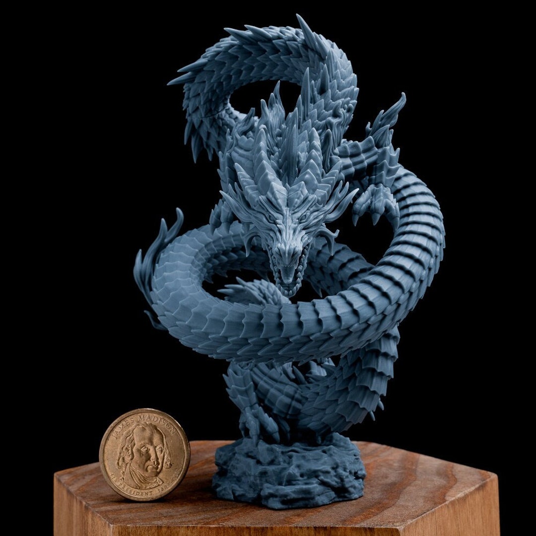 Water Dragon | 3D Printed 4K | 75mm/ 120mm | D&D - Etsy