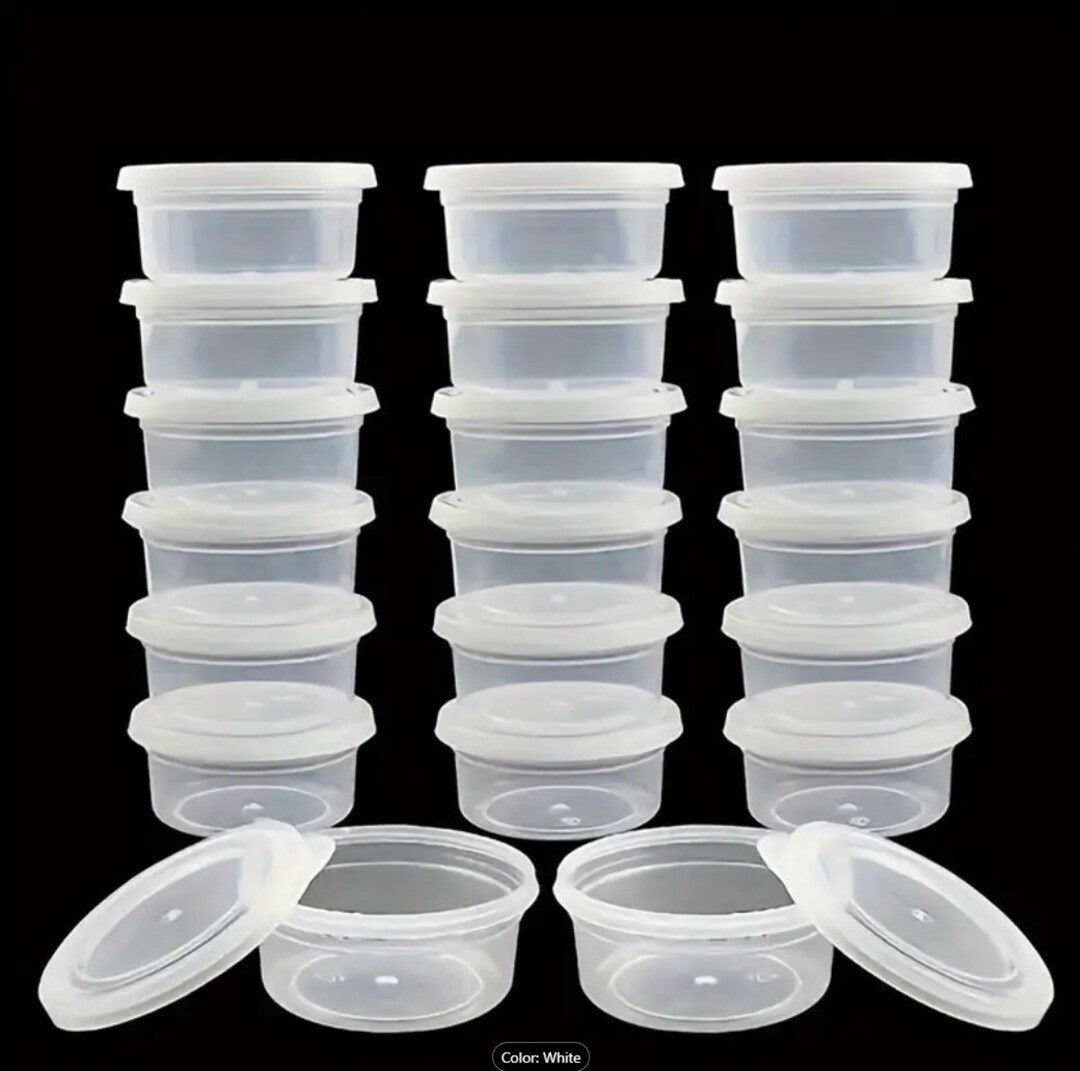 Clear Plastic Clay Storage Containers With Lids - Pro Paint Mix ...