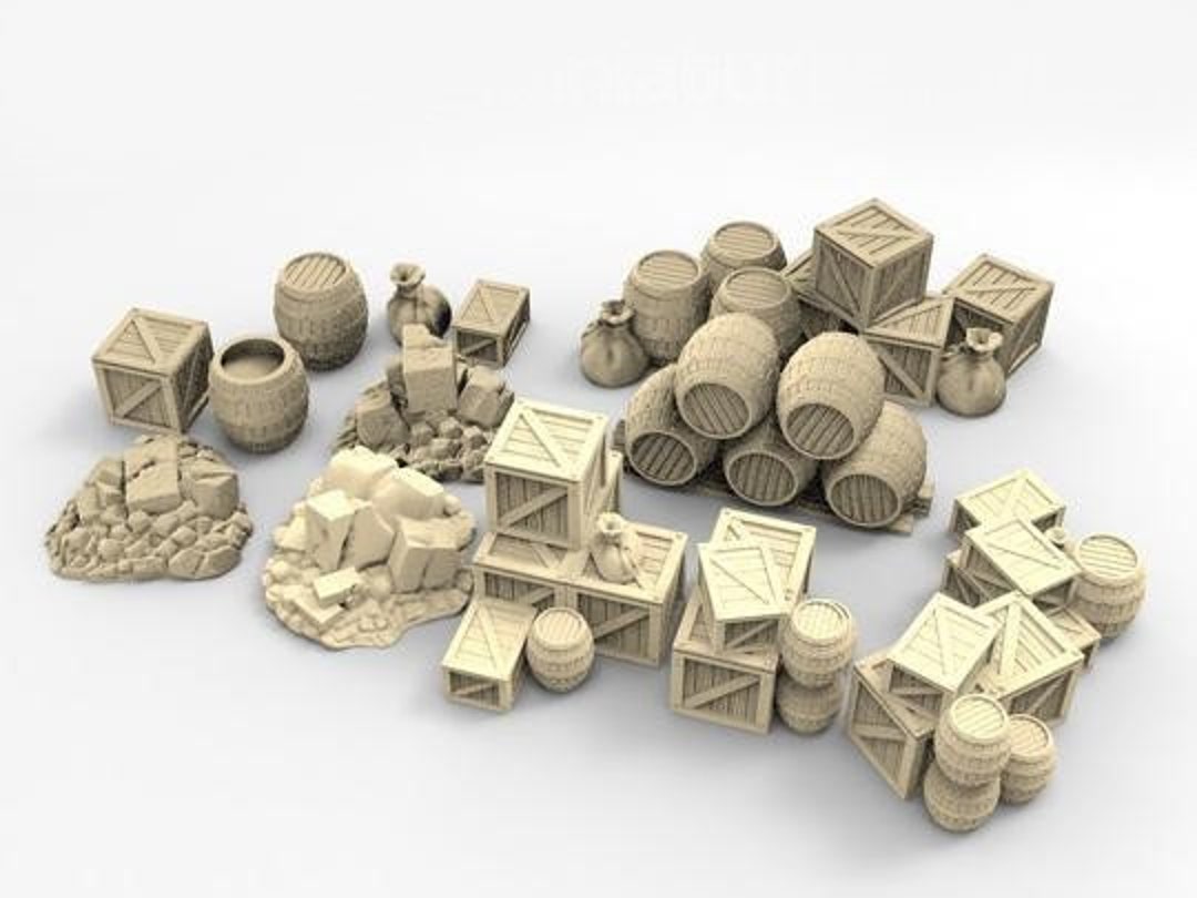 Props Cargo | Miniatures Terrain | 3D Printed 4K | 28mm/32mm D&D - Etsy