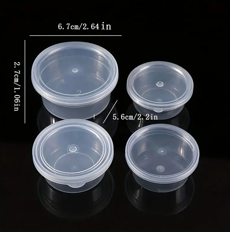 Clear Plastic Clay Storage Containers With Lids Pro Paint Mix ...