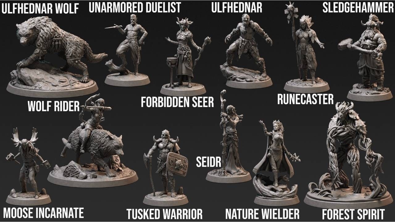 Wargaming JT Valhalla - Sverting:the Forest Tribe Mini 32/75mm - TOP 4K ...