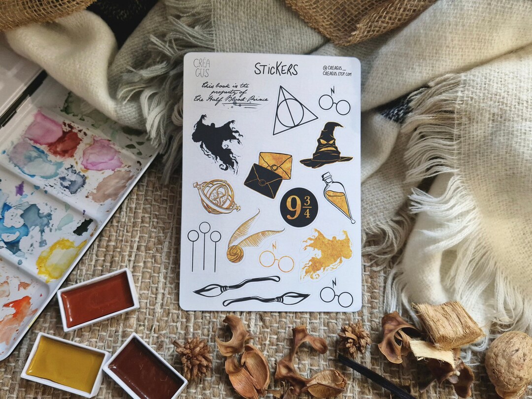 Stickers Sticker Harry Potter Golden Snitch Sorting Hat to Decorate Are ...