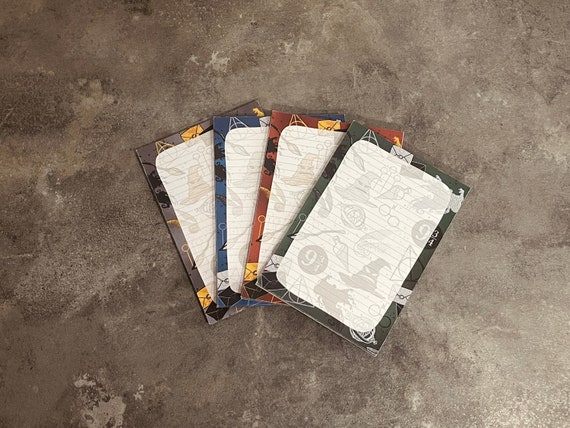 Illustrated Notepad the 4 Houses Hogwarts A6 | Etsy