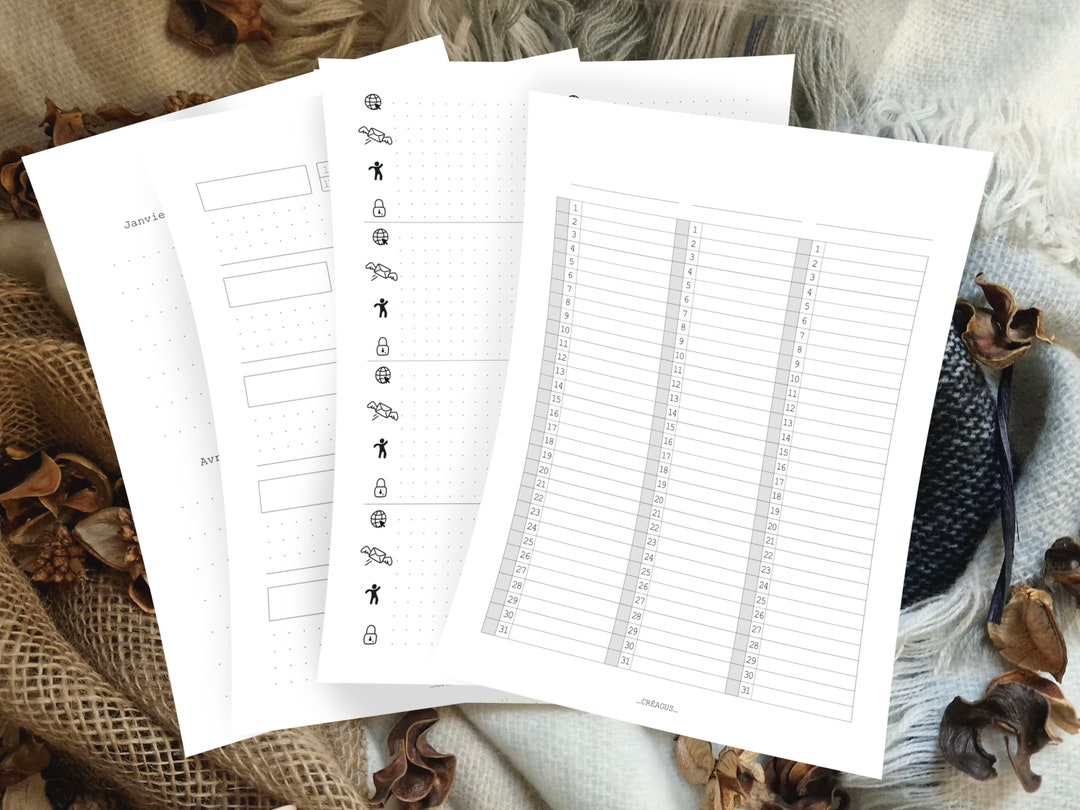 Refill Calendar Code To-do List Birthday Notebook A5 A5 Bullet Journal ...