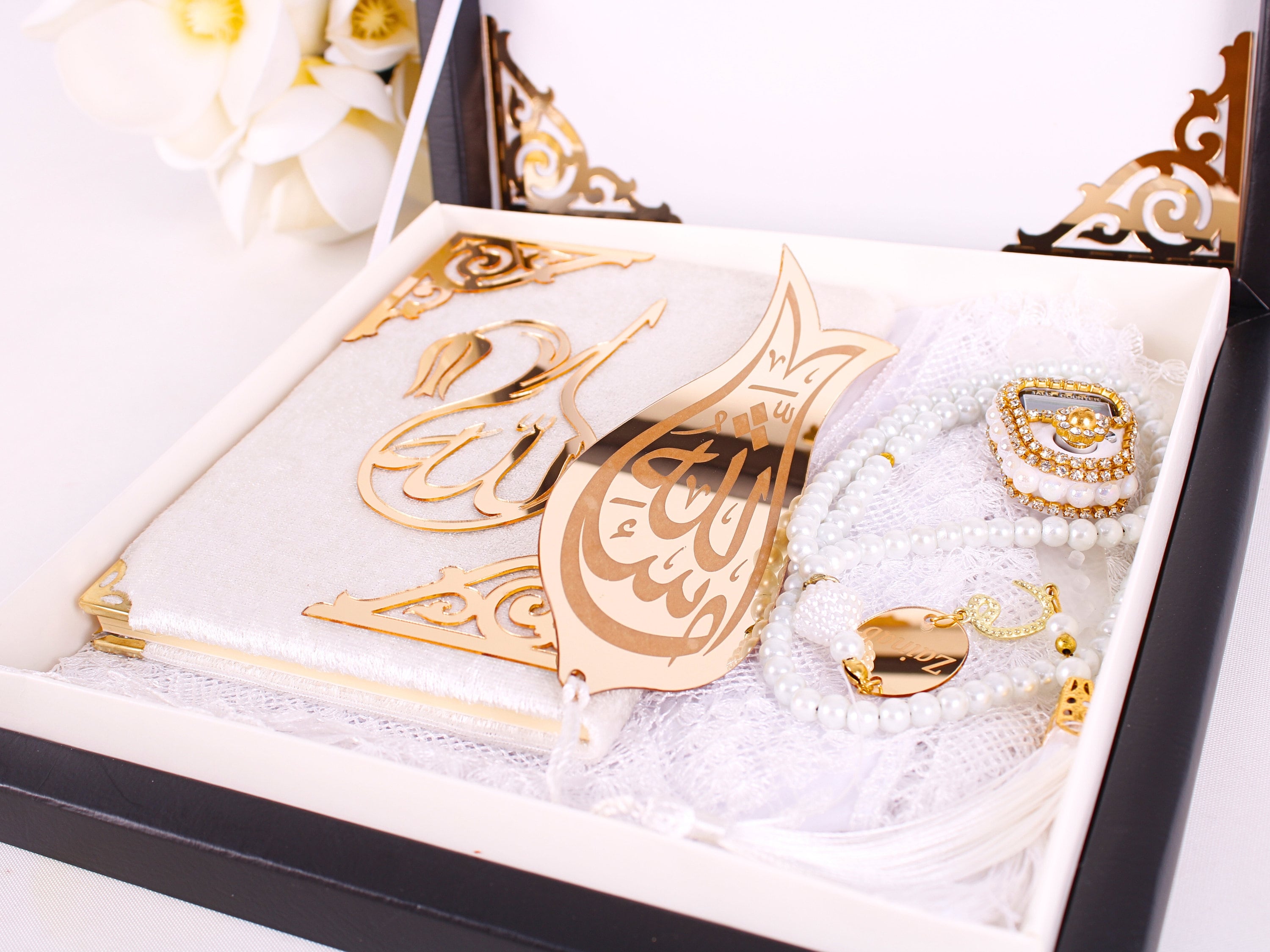 Personalized Islamic Gift Set, Dua Book Hijab Dhikr Counter Bookmark ...