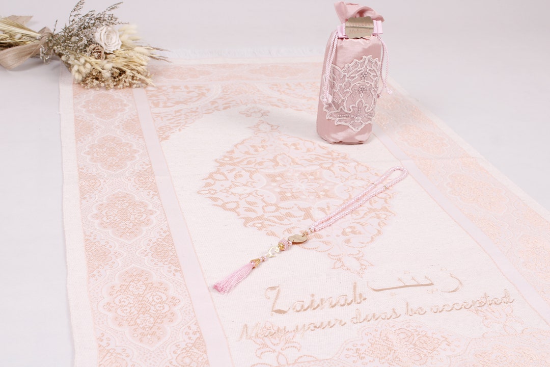 Personalized Lightweight Travel Prayer Mat Pouch Tasbeeh Muslim Gift ...