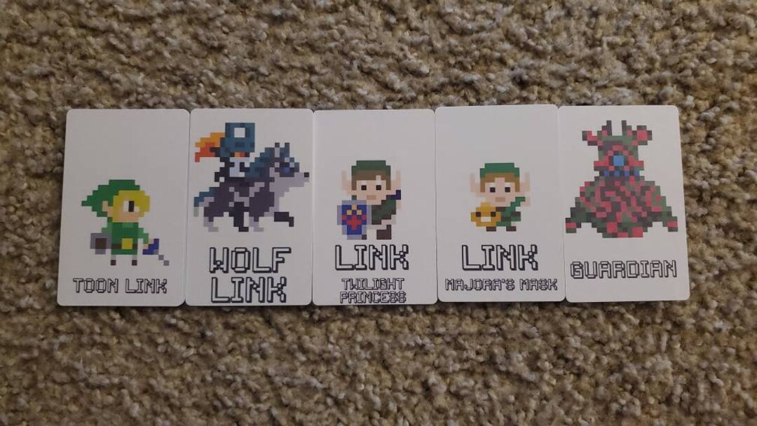 8-bit Nintendo Collectible Character Card - Etsy