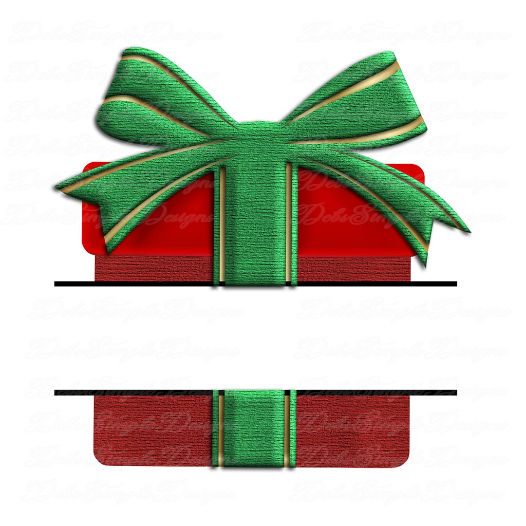 Christmas Box - Red and Green With Gold Trim - Etsy