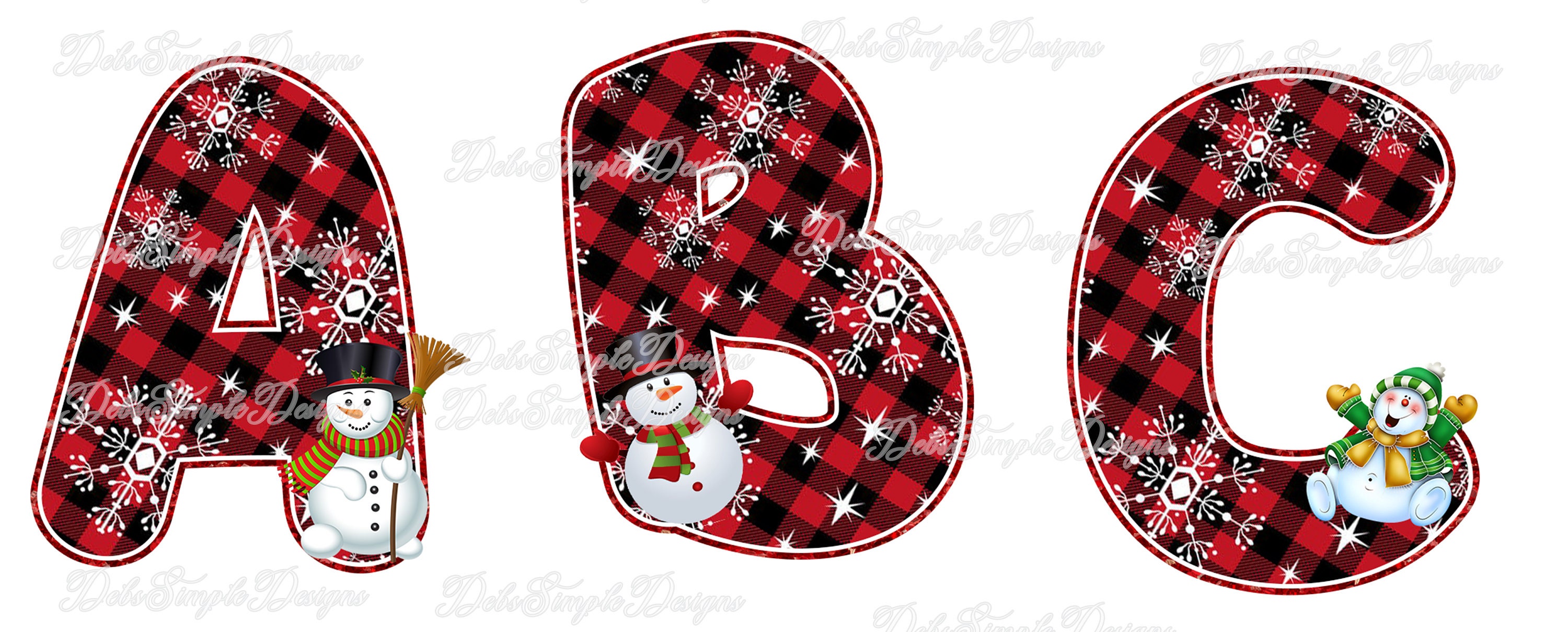 Christmas Alphabet (letters) - Etsy