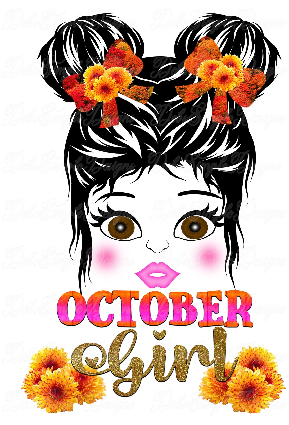 October Little Birthday Girl - Etsy