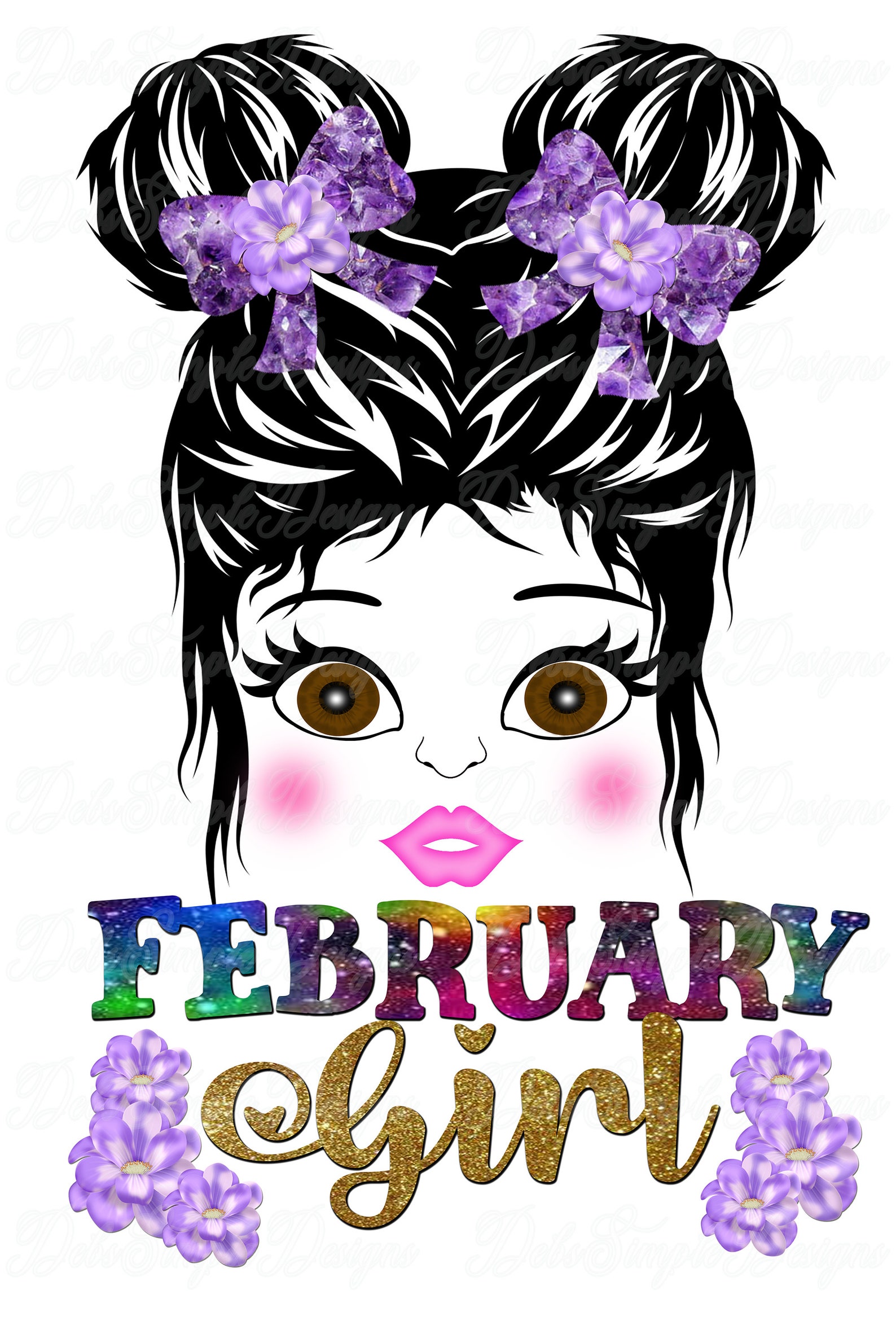 February Little Birthday Girl - Etsy
