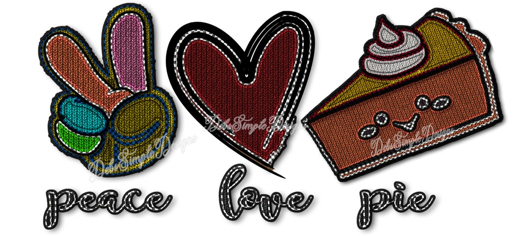 Peace Love Pie - Sublimation Design - Etsy