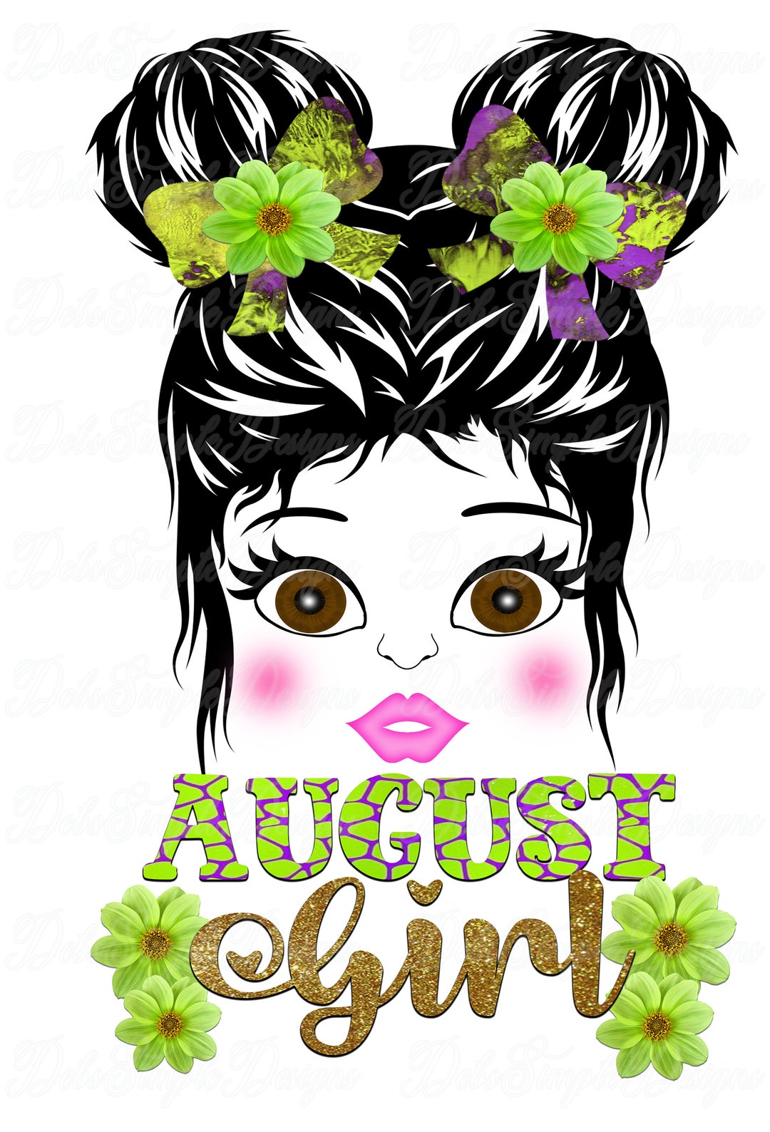 August Little Birthday Girl - Etsy
