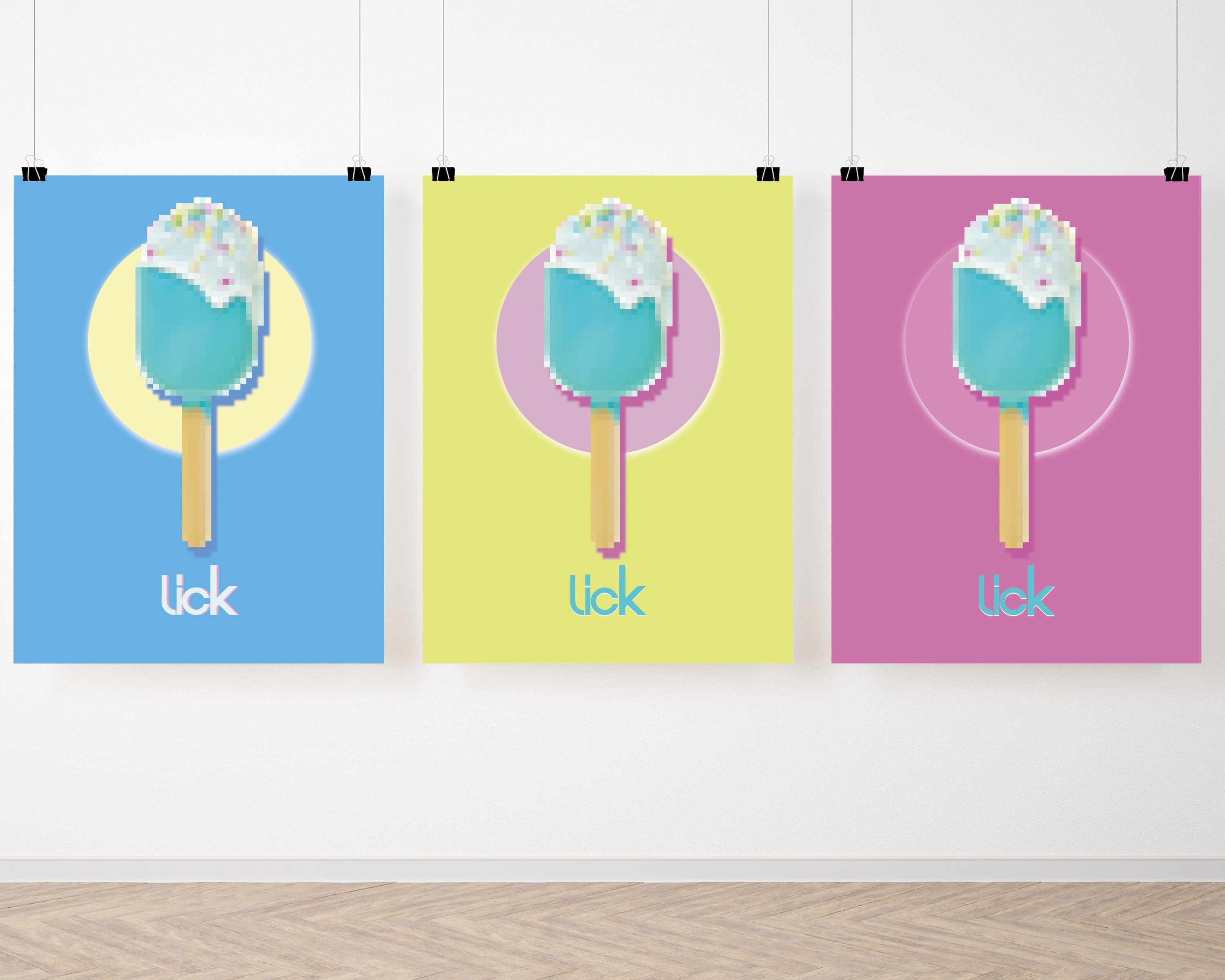 Popsicle Pixel Art Poster. Huge Poster 19,7x27,5inch 50x70cm Available ...