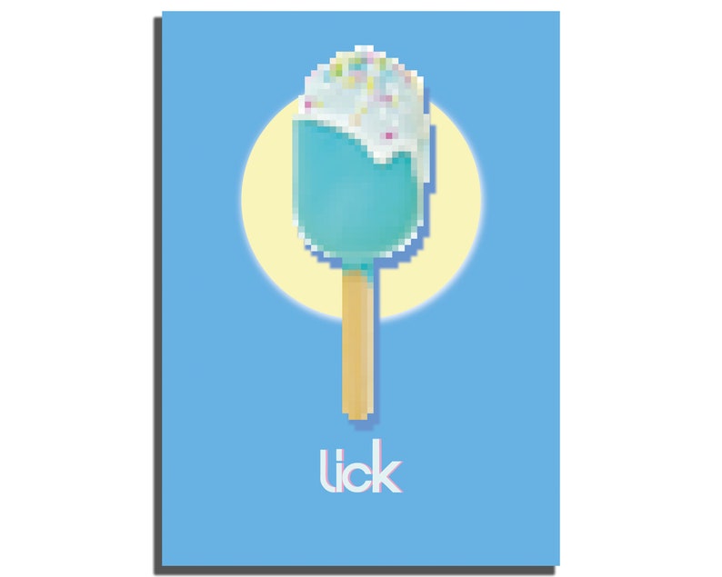 Popsicle Pixel Art Poster. Huge Poster 197x275inch | Etsy
