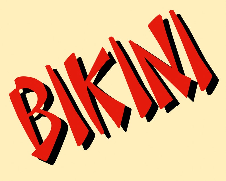 Buy Blue Bikini, Pixel Art, 8-bit. Art Print 50 X 70 Cm Online in India ...