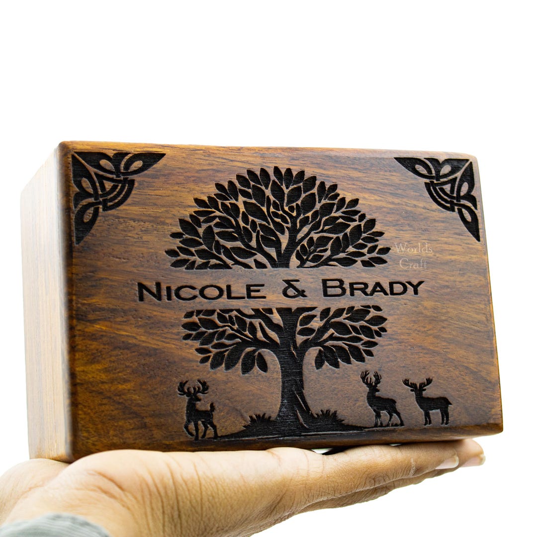 Personalized Keepsake Box – Custom Wooden Memory Box, Engraved Gift Box ...