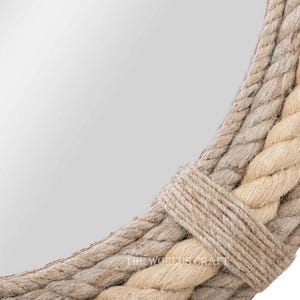 Soft Touch Rope Hanging Mirror- Round Farmhouse Nautical Decor ...