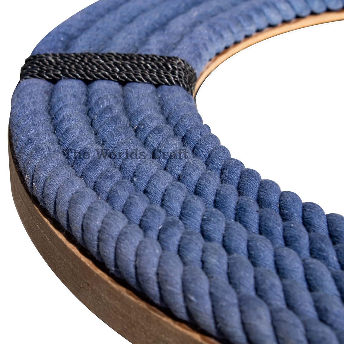 Nautical Rope Hanging Mirror Round Farmhouse Style Accent, Decorative ...