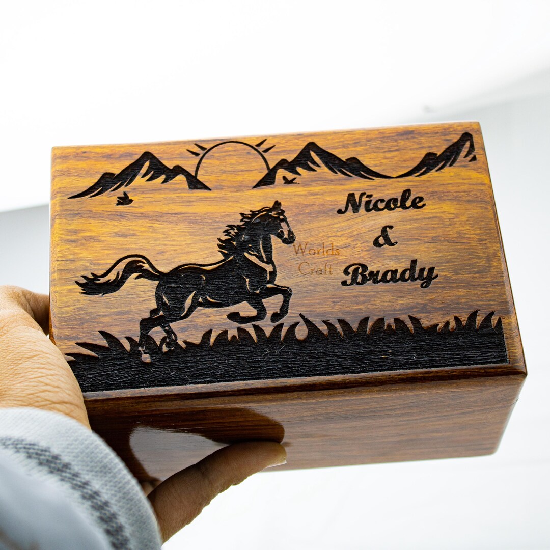 Personalized Keepsake Box – Custom Wooden Memory Box, Engraved Gift Box ...