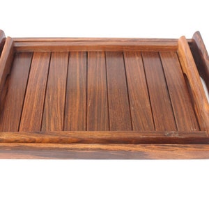 Rosewood Rectangular Tray - Elegant Acacia and Oak Wood Design for ...