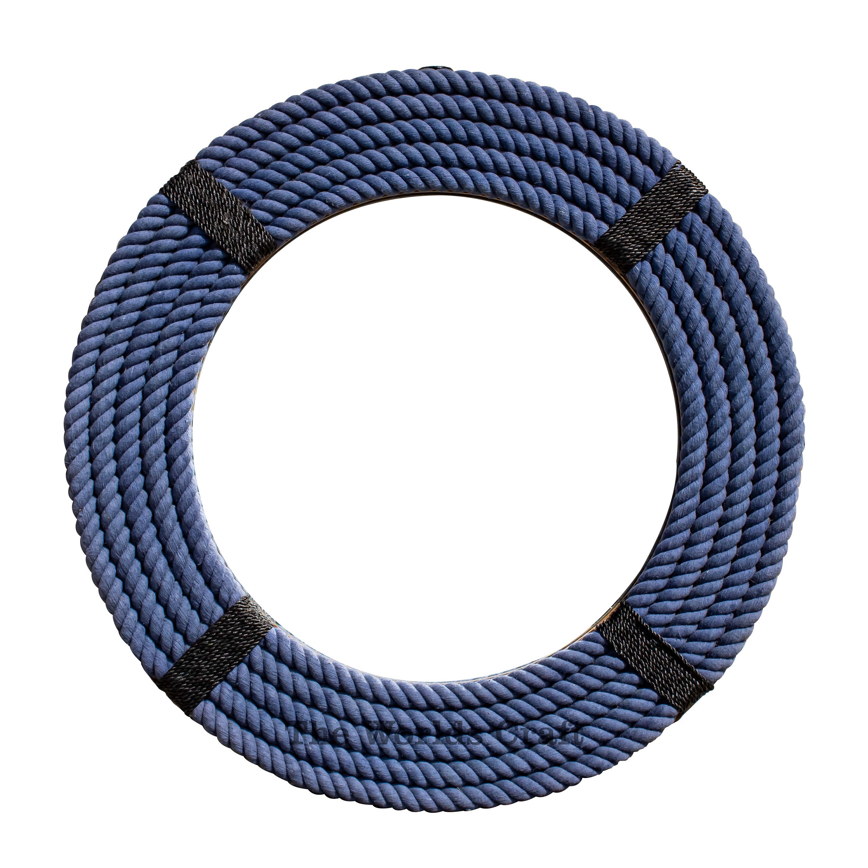 Nautical Rope Hanging Mirror - Round Farmhouse Style Accent, Decorative ...