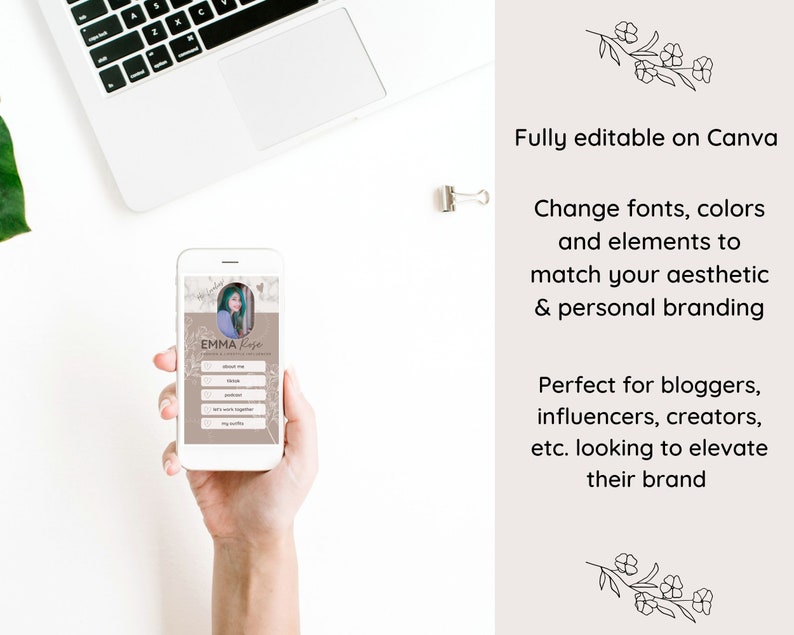 Brown Aesthetic Link in Bio Template Instagram, Tiktok, Landing Page ...