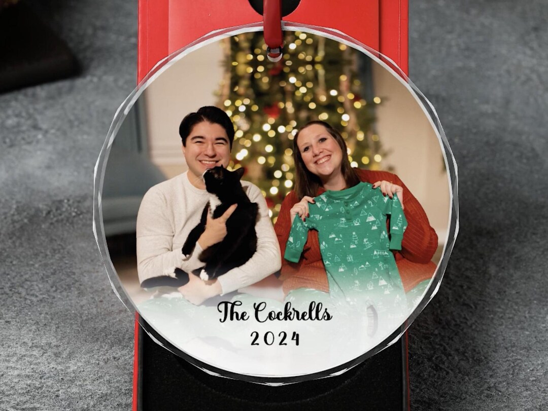 Personalized Photo Glass Christmas Ornaments - Custom Photo Ornament - Etsy