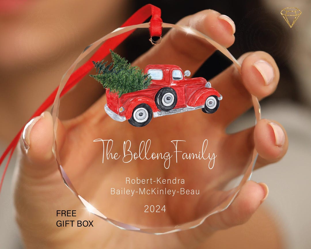 Personalized Family 2024 Christmas Ornament, Custom Family Name ...