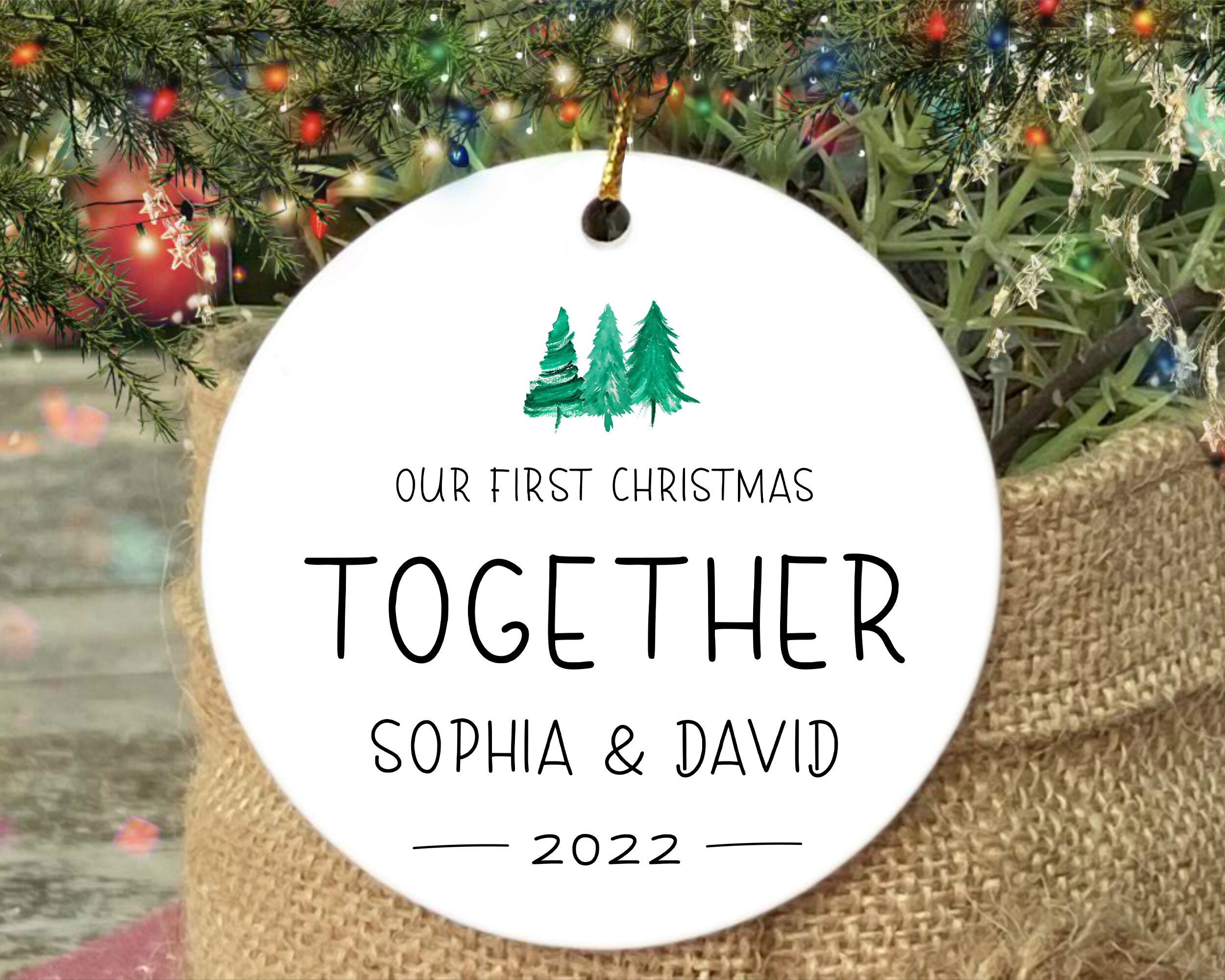 Our First Christmas Together Personalized Ornament Designed & Sold By ...
