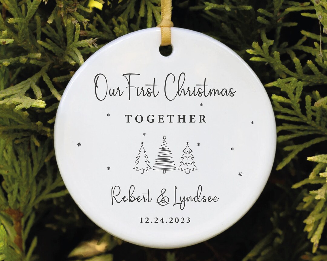 Couples First Christmas Together Ornament - Personalised Couple Names ...