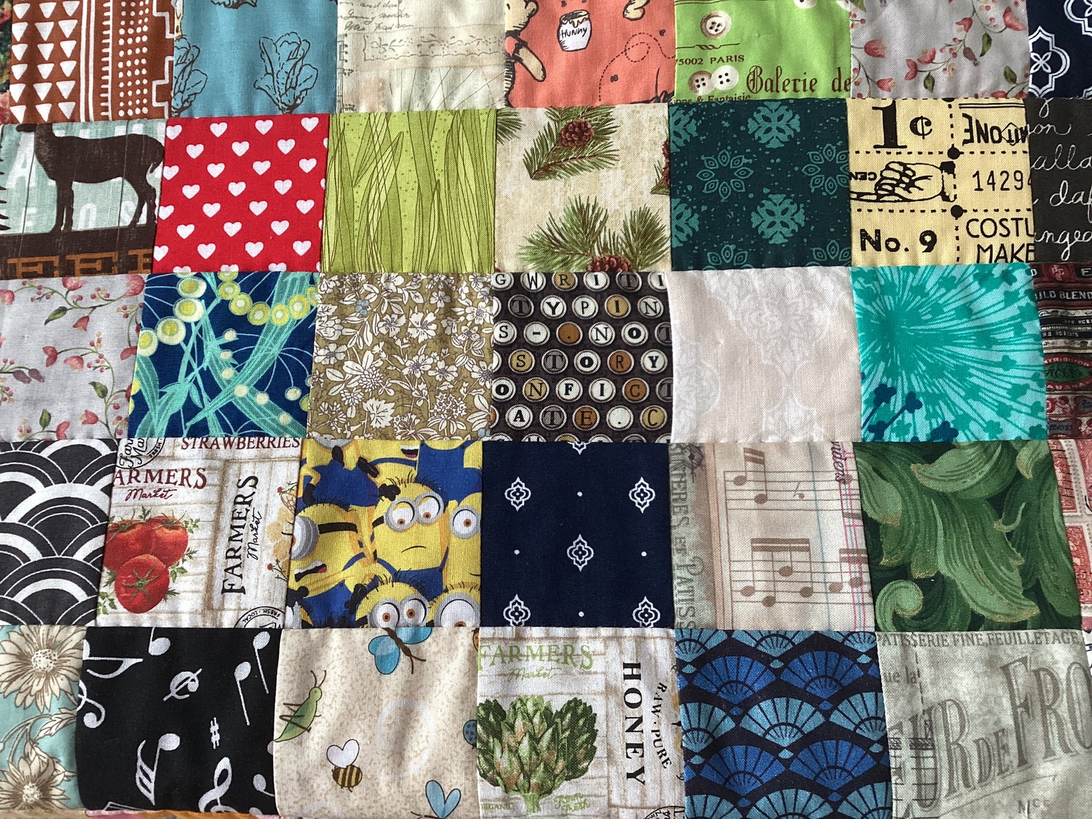 Hand Stitched Multicoloured Patchwork Scrap - Etsy UK