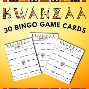 Printable Kwanzaa Bingo Cards Fun & Educational Holiday Activity, PDF ...