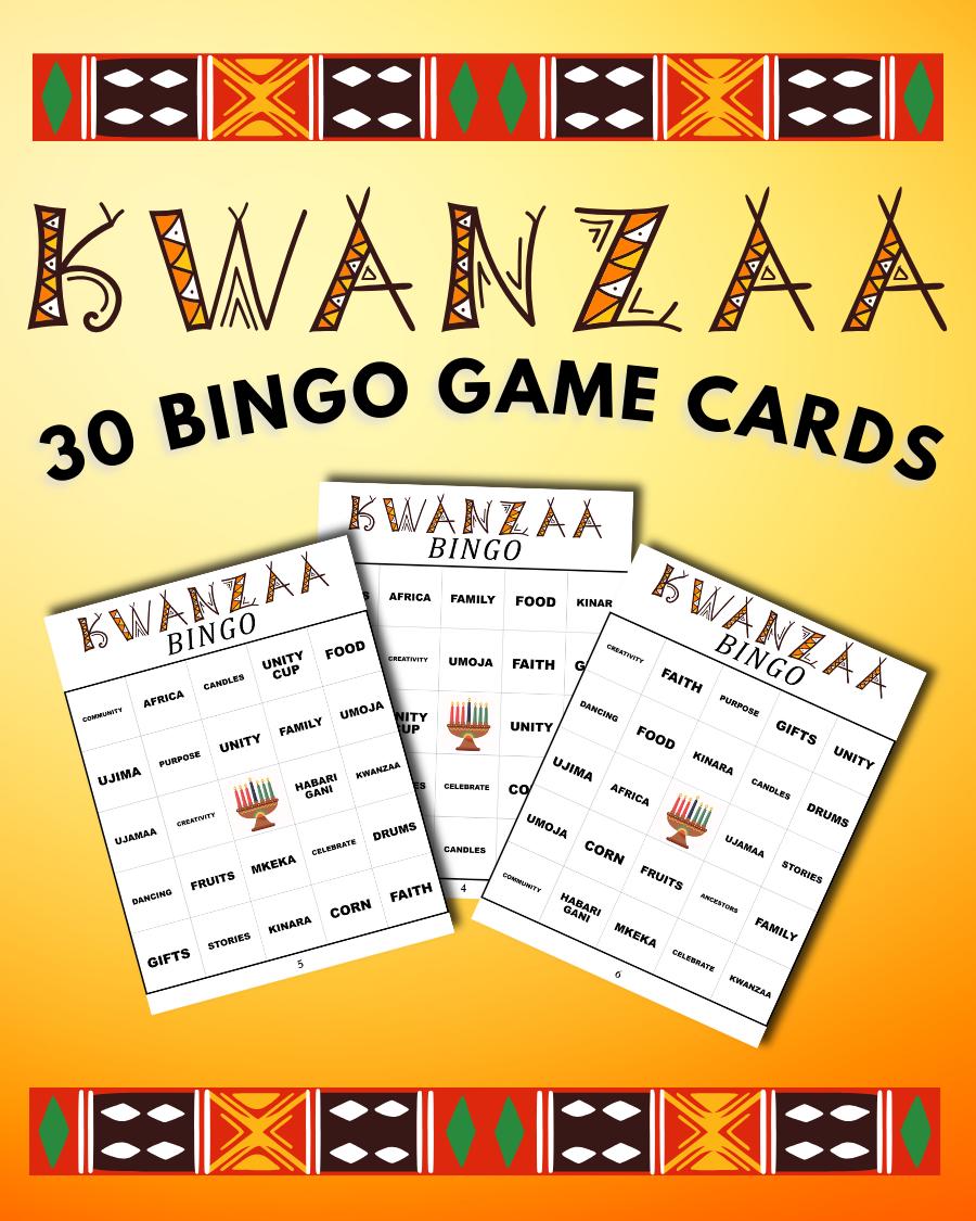 Printable Kwanzaa Bingo Cards Fun & Educational Holiday Activity, PDF ...