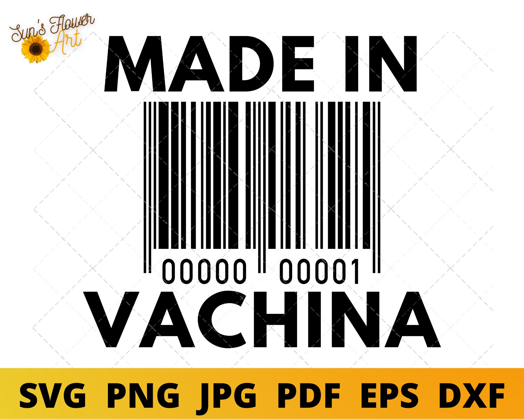 Made in Vachina Silly Baby Quote SVG Cut File for Cricut Silhouette ...