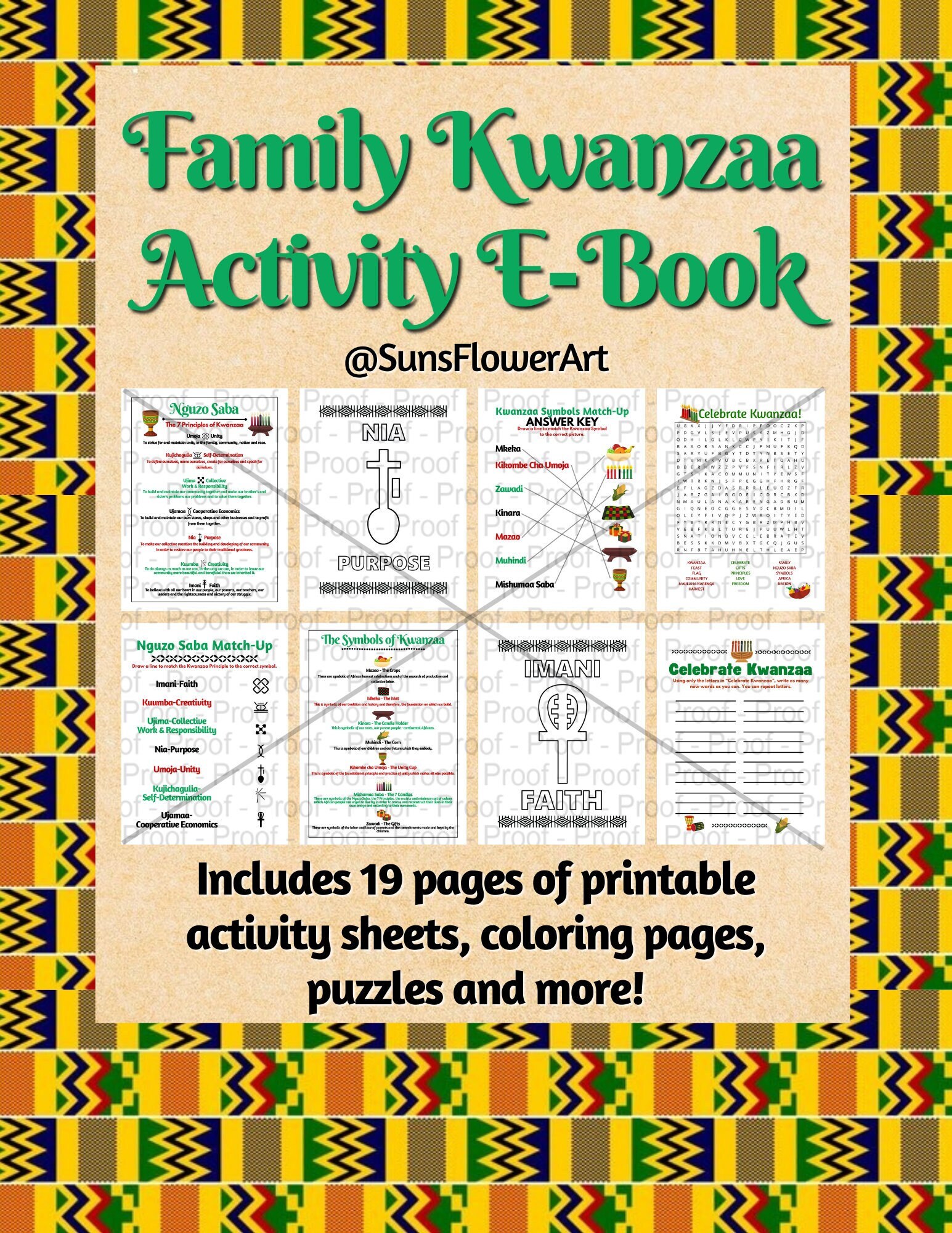 Kwanzaa Activity Bundle- Printable Activity Sheets, Coloring Pages ...