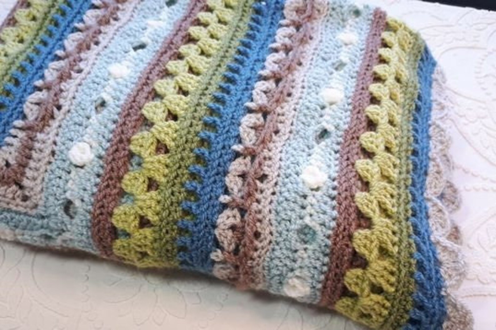 CROCHET PATTERN for Little Baby Bridges Blanket - Textured Crochet ...