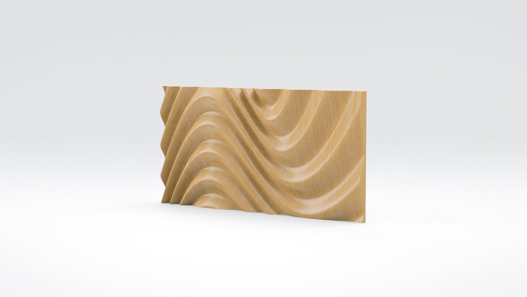 No. 5 Parametric Wave Wall Art Decor Panel STL 3D Model (digital File ...