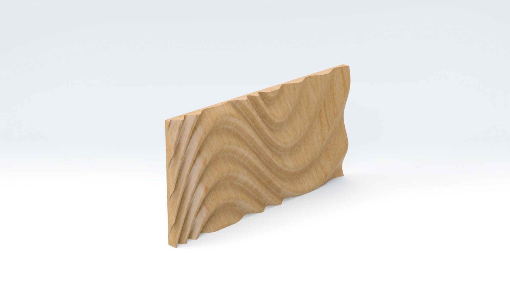 Woodworking & Carpentry 1-4 Parametric Wave Wall Art Decor Panel STL ...