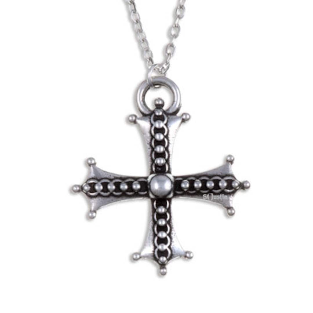 Cathar Cross of Medieval France, Pewter Pendant - Etsy