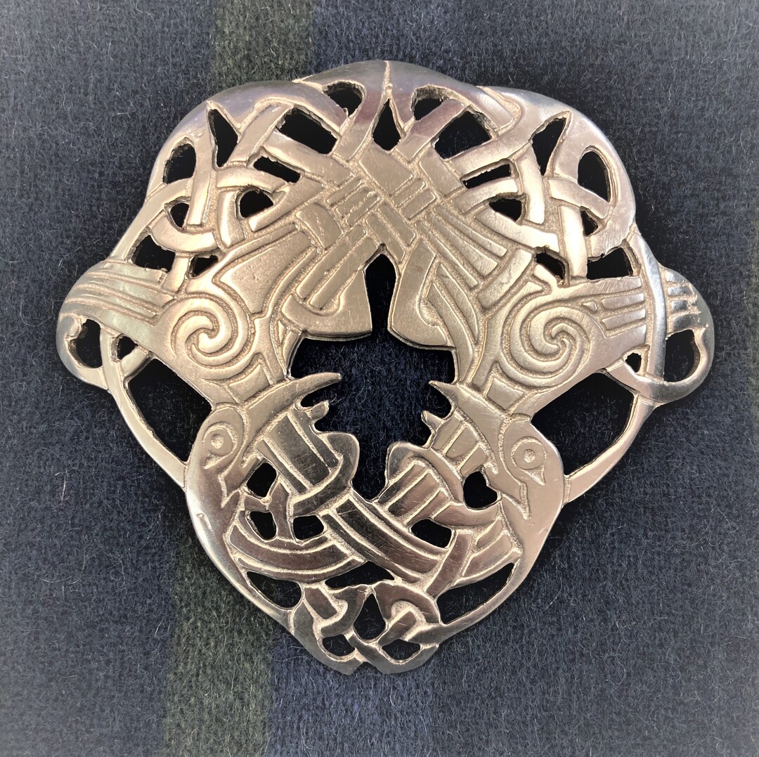 Celtic Interlace Bird, Extra Large Brooch - Etsy
