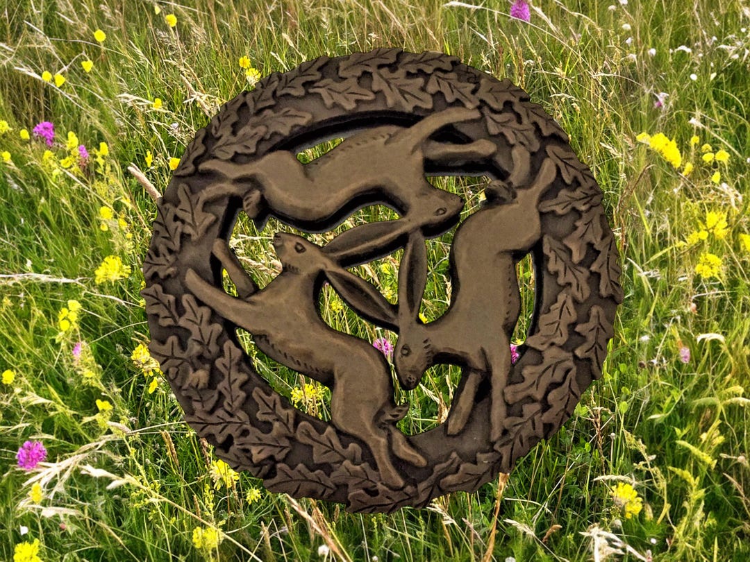 Bronze Triple Hare Wall Plaque, Tinners Rabbits - Etsy