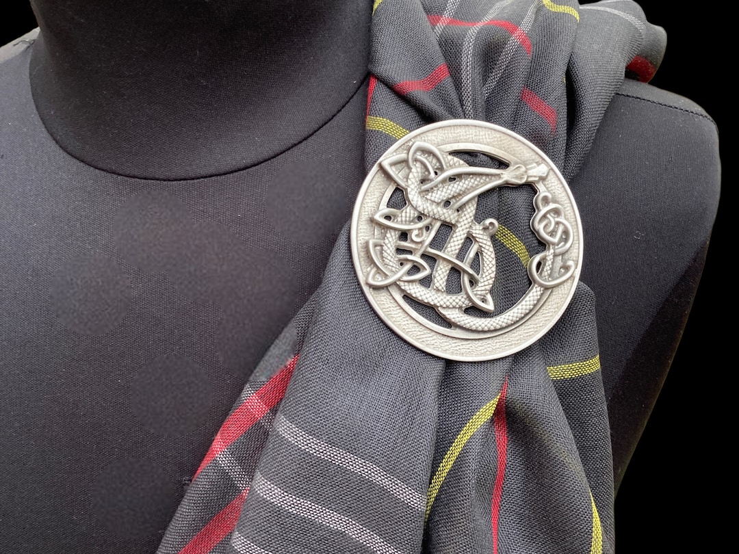 Large Celtic Zoomorphic Pewter Brooch - Etsy