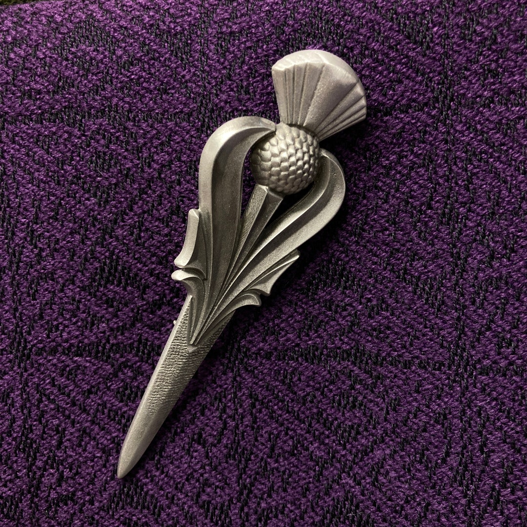 Large Scottish Thistle Pewter Kilt Pin - Etsy