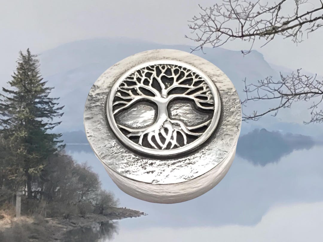 Tree of Life Pewter Trinket Box - Etsy