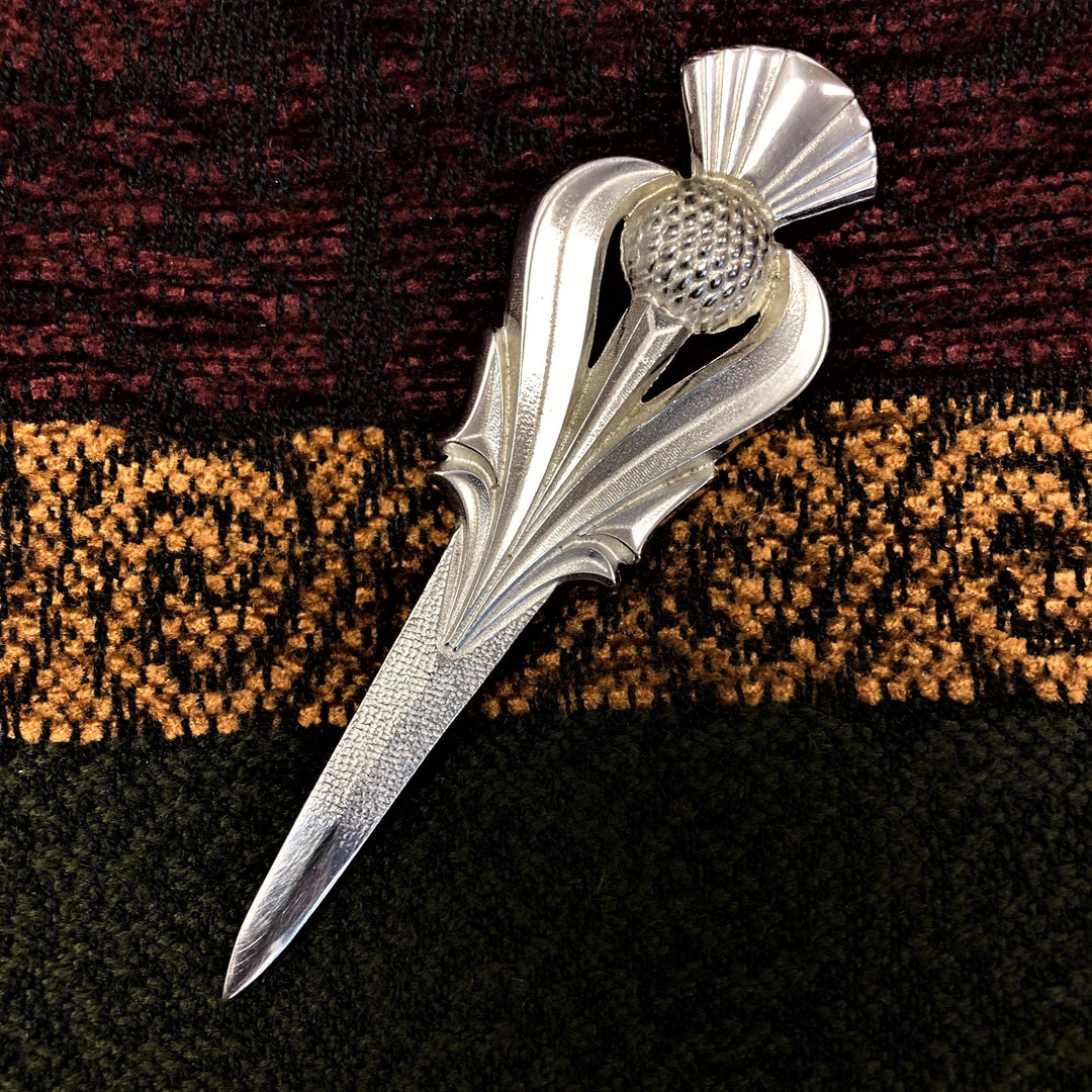 Large Scottish Thistle Pewter Kilt Pin - Etsy